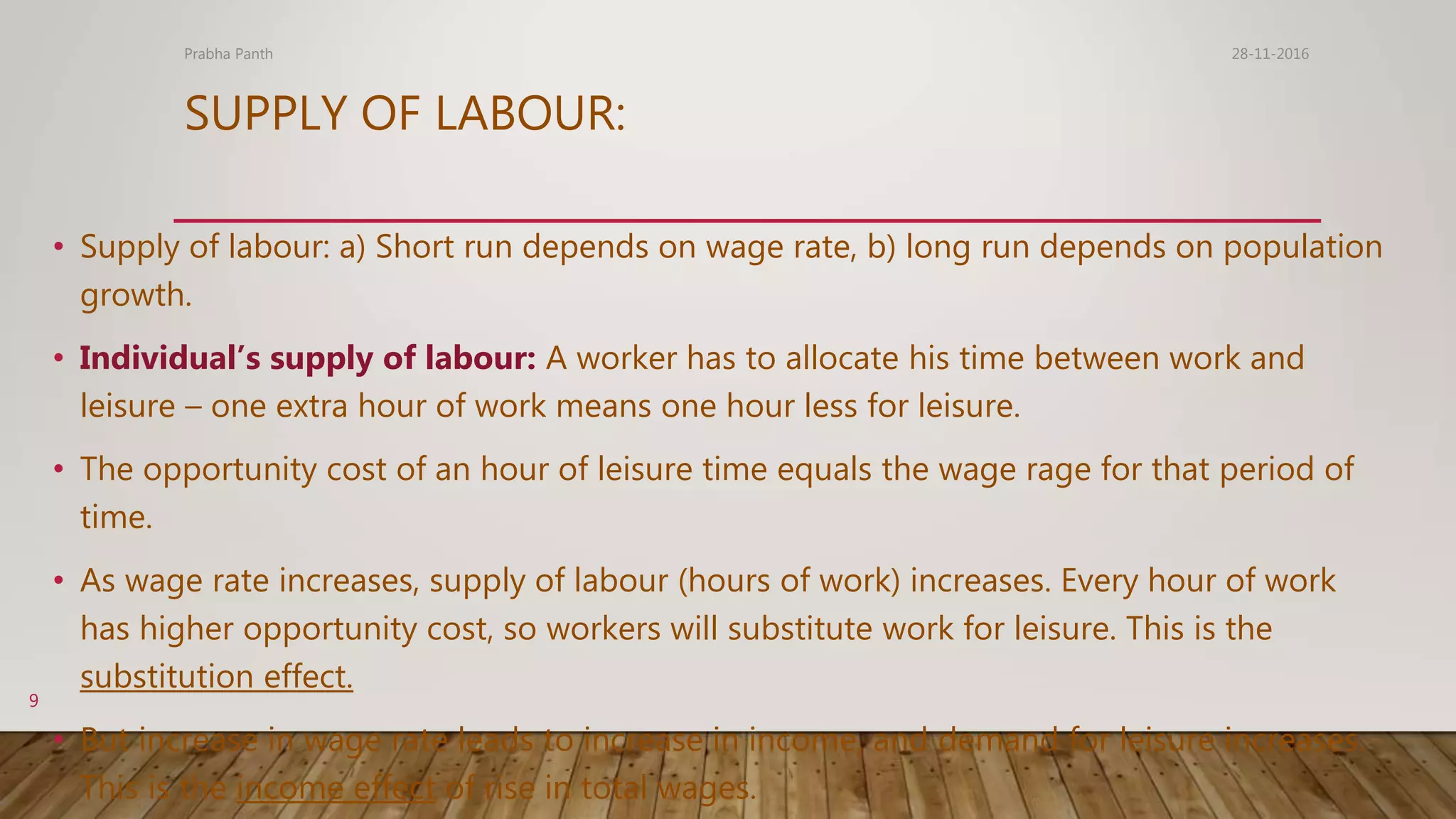 Labour theory of wages | PPSX