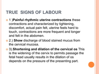 LABOUR in obstetrics and Gynaecology course | PPT