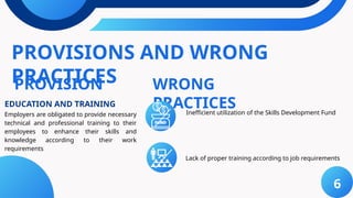 Labour Act Provisions and Wrong Practices | PPTX