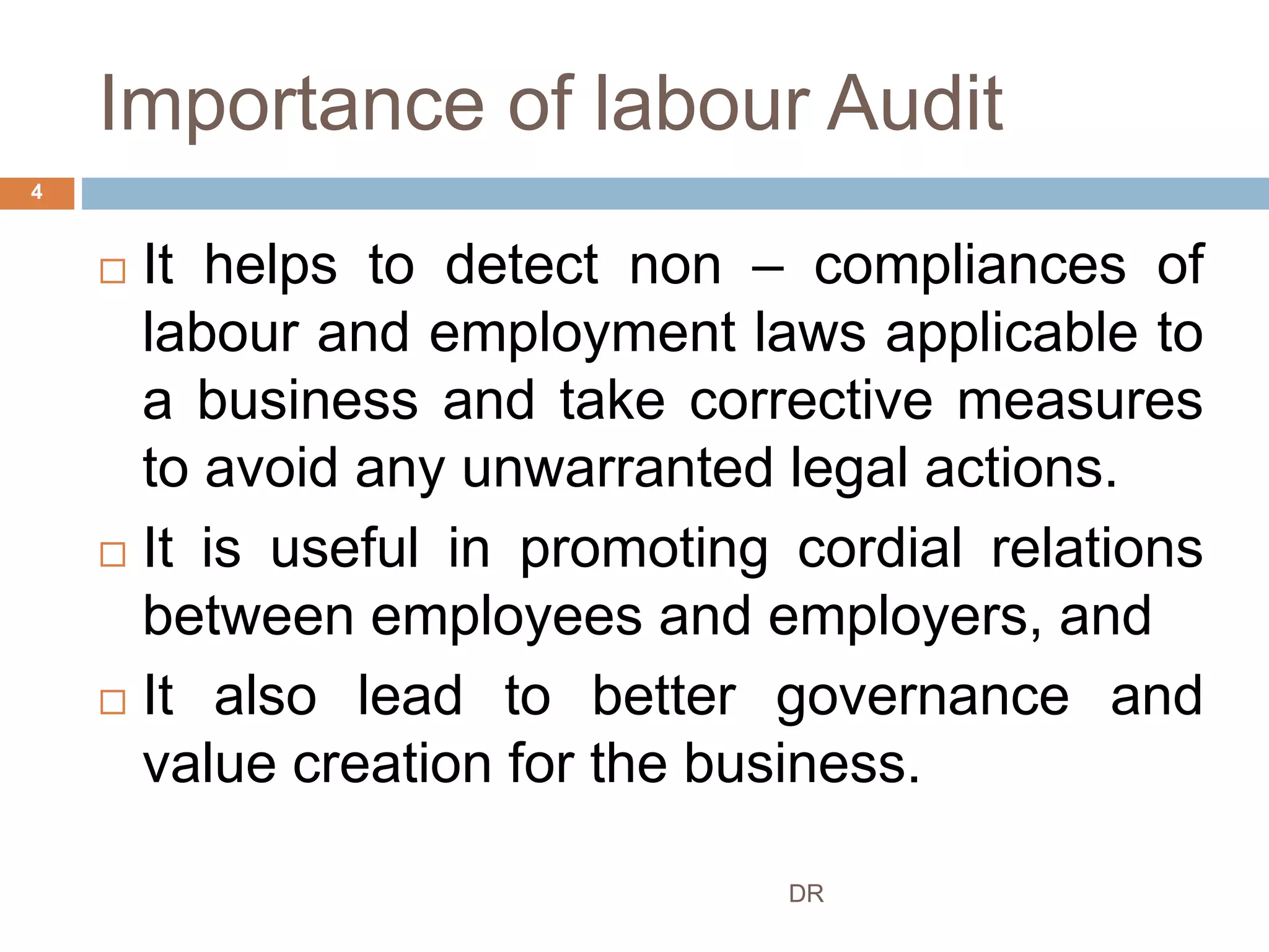 Labour audit | PPTX
