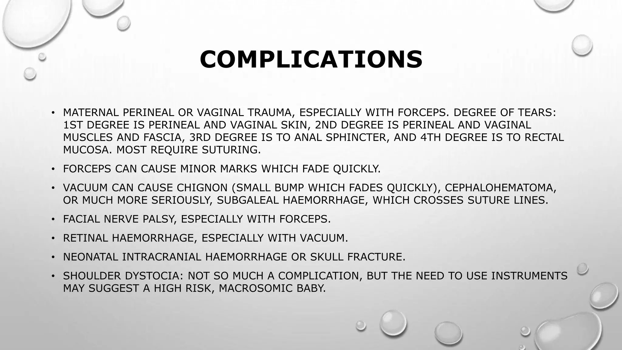 Labour complications | PPTX