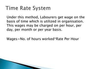 Labour cost and wage payment system | PPTX