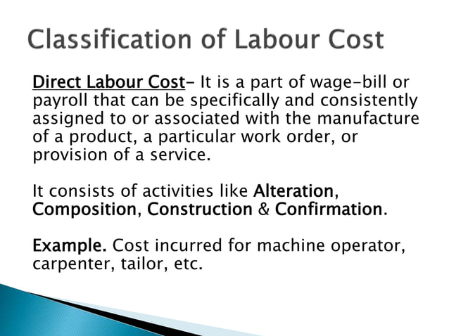 Labour cost and wage payment system | PPTX