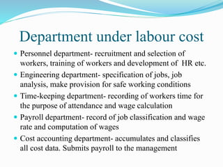 Labour cost control | PPTX