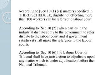 LABOUR COURTS - under labour law - section 7 | PPTX