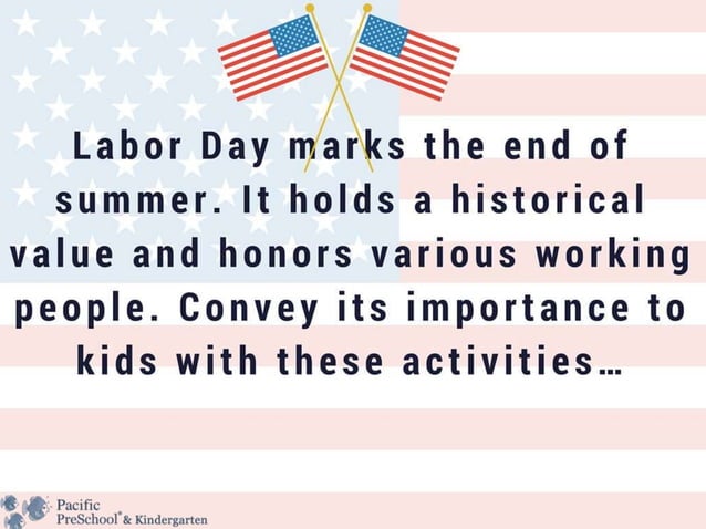 Labor Day Activities for Preschoolers | PPTX