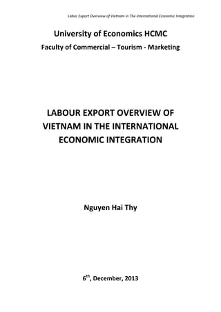 Labour export essay | PDF