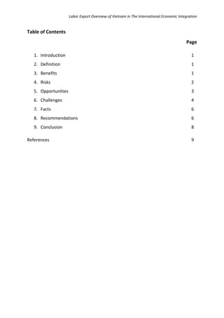 Labour export essay | PDF