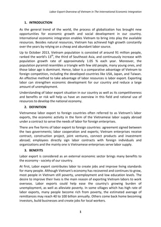 Labour export essay | PDF