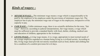 Minimum Wages act, 1948 | PPTX