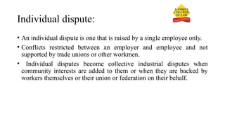labour law ccsu PPT on Industrial Dispute | PPTX