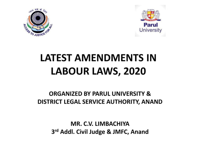 Labour law amendments 2020 | PPTX