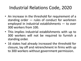 Labour law amendments 2020 | PPTX
