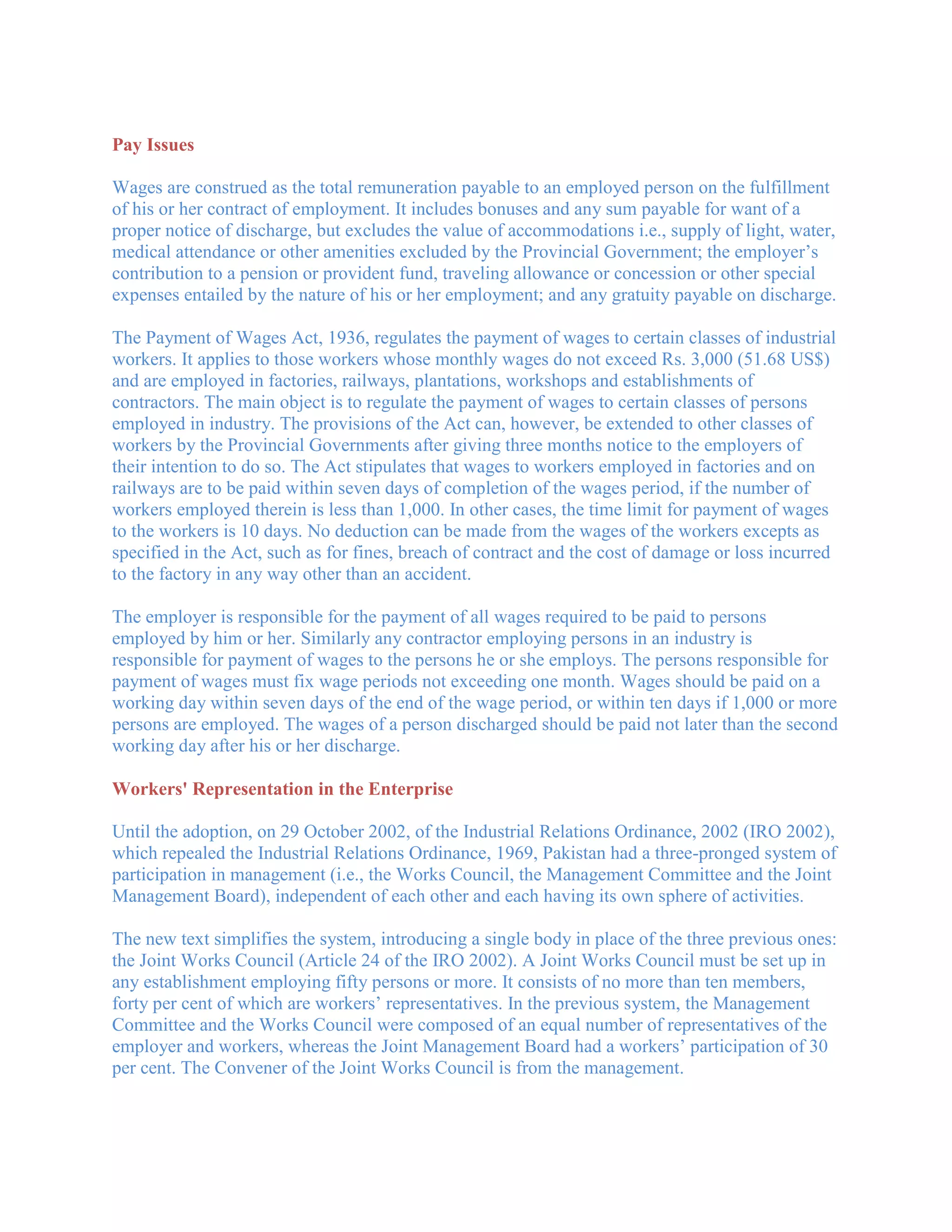 Labour Law Pakistan | PDF