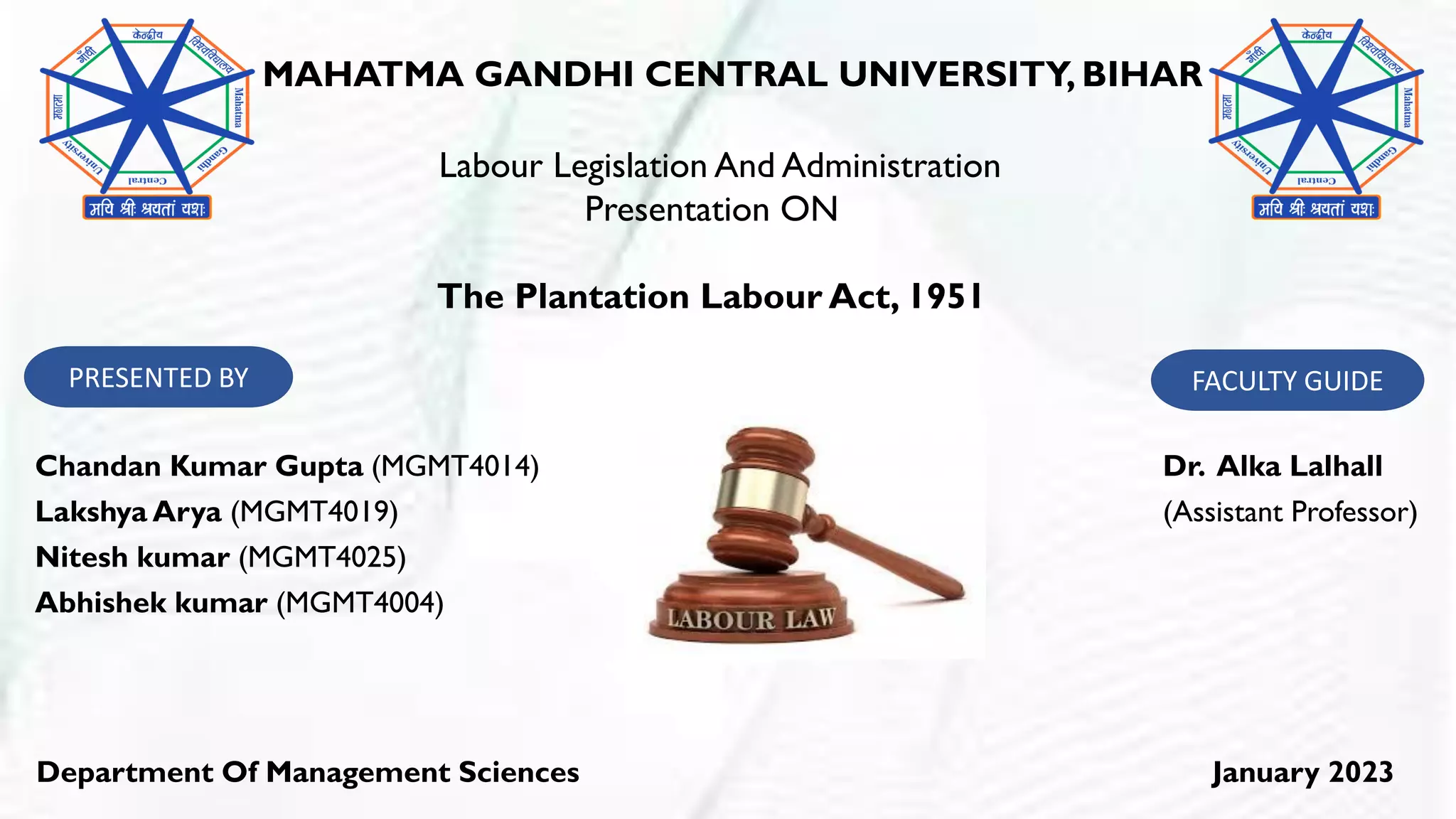 the plantation labour act , 1951 | PDF