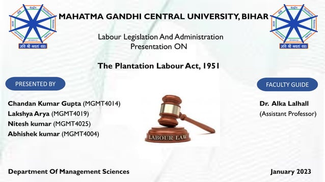 the plantation labour act , 1951 | PDF | Daycare and Pre-School | Parenting