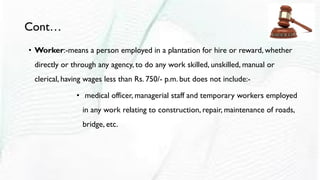 the plantation labour act , 1951 | PDF