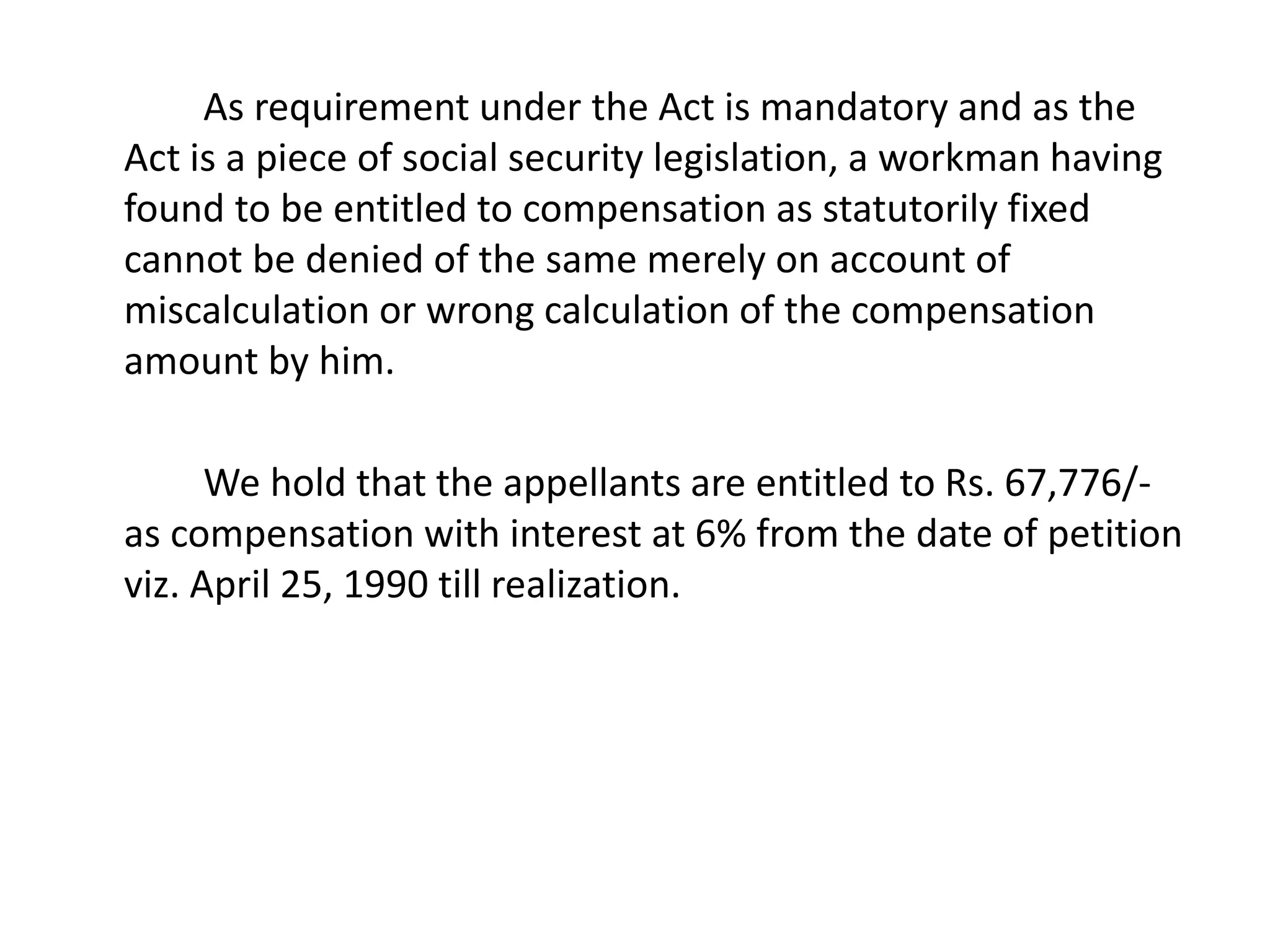 workman compensation act,1923 | PPT