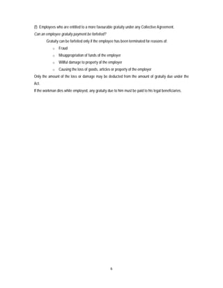 Labour laws epf, etf, gratuity in sri lanka | PDF