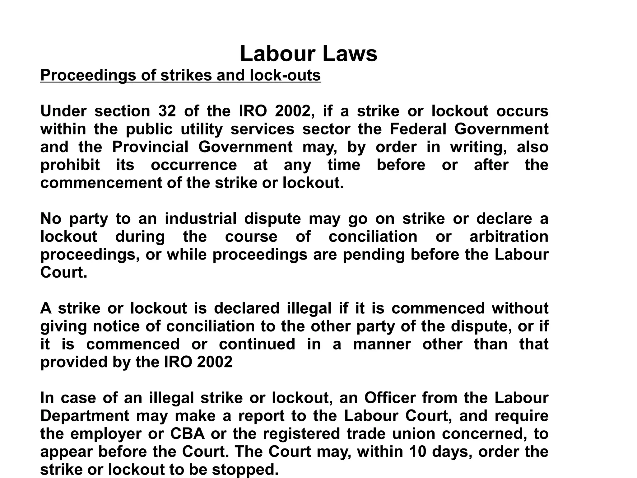 Labour laws in pakistan punjab ira 2010 | PPTX