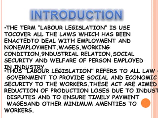 Labour legislation | PPT