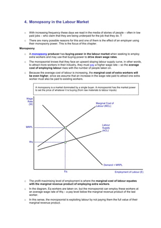 Labour Market Economics Revision Notes | PDF