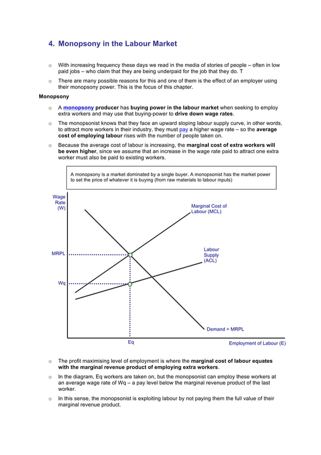 Labour Market Economics Revision Notes | PDF | Business Accounting ...