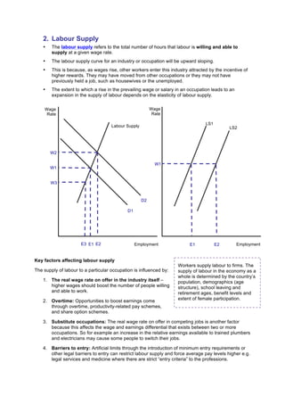 Labour Market Economics Revision Notes | PDF