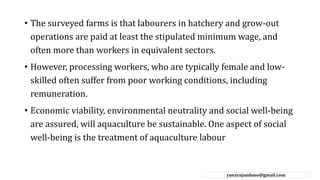 Labour market relation in aquaculture developmental planning | PPTX