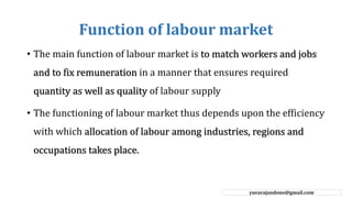 Labour market relation in aquaculture developmental planning | PPTX