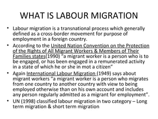 Labour migration in south east asia | PPT