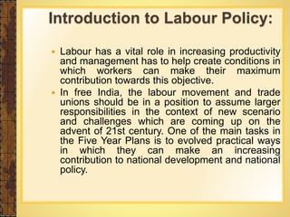 Labour Policy in Indian Five Years Plan.pptx