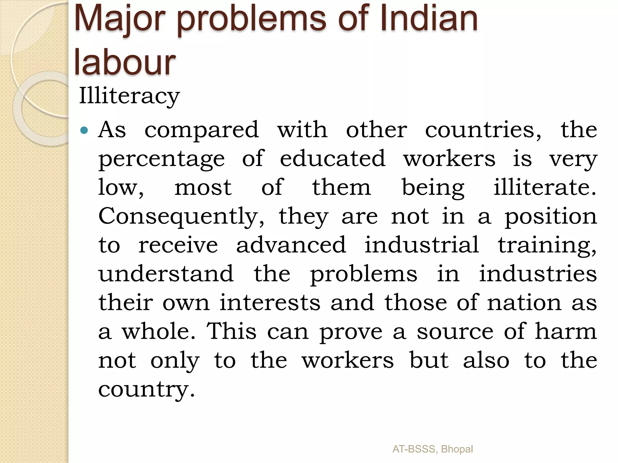 Labour problems in india | PPTX