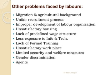 Labour problems in india | PPTX
