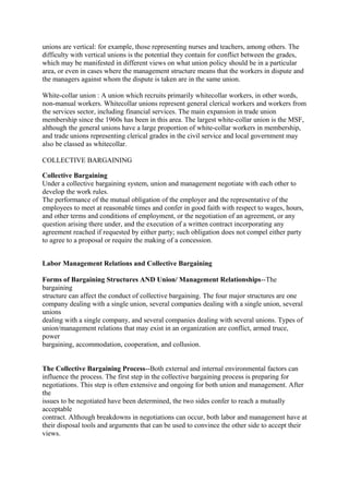 Labour relation and collective bargaining | PDF