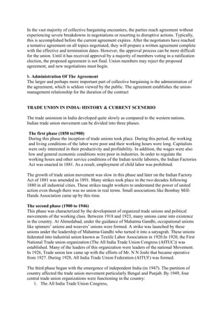Labour relation and collective bargaining | DOC