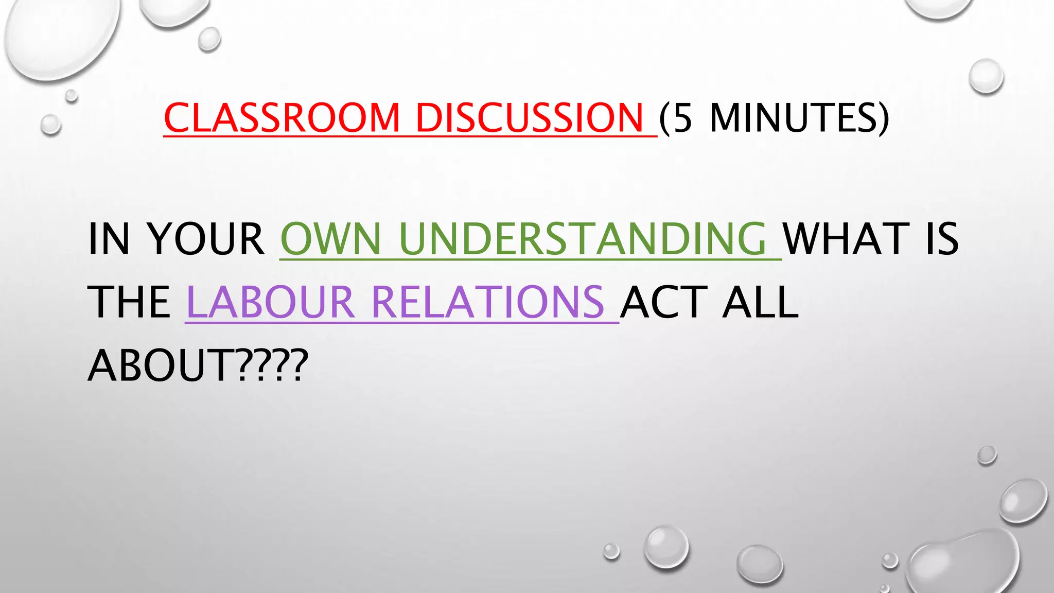 Labour relations act | PPTX