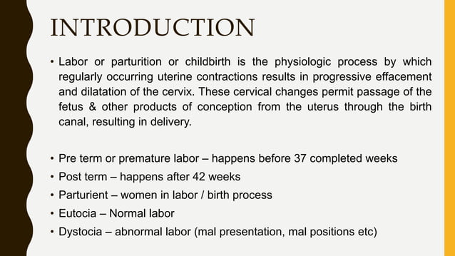 Labour, Stages and its Physiology in obg | PPT | Pregnancy ...
