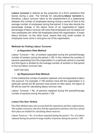 Labour turnover | PDF