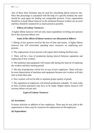 Labour turnover | PDF