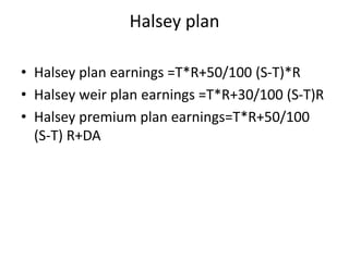 Labour Turnover - Halsey and Rowan Plan | PPT