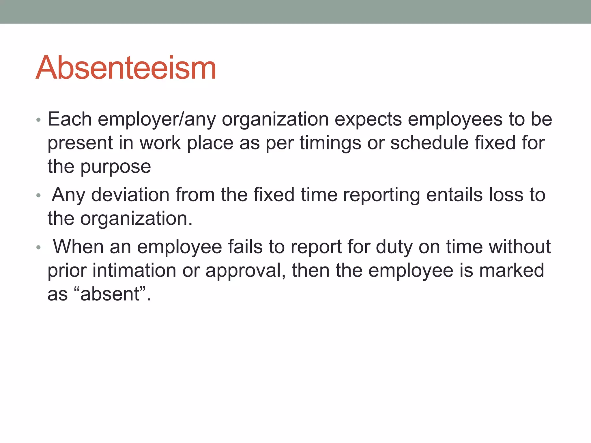 Labour turnover & absenteeism | PPTX