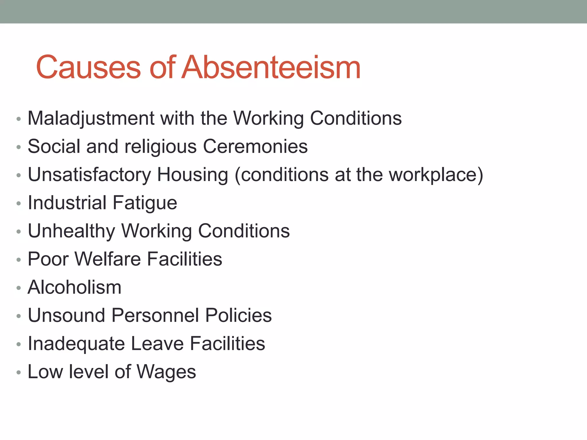 Labour turnover & absenteeism | PPTX