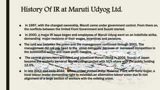 Labour unrest at manesar, plant of maruti suzuki | PPTX