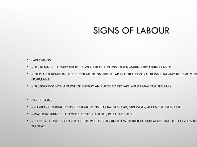 Labour Unveiled - Stages of normal labour | PPT