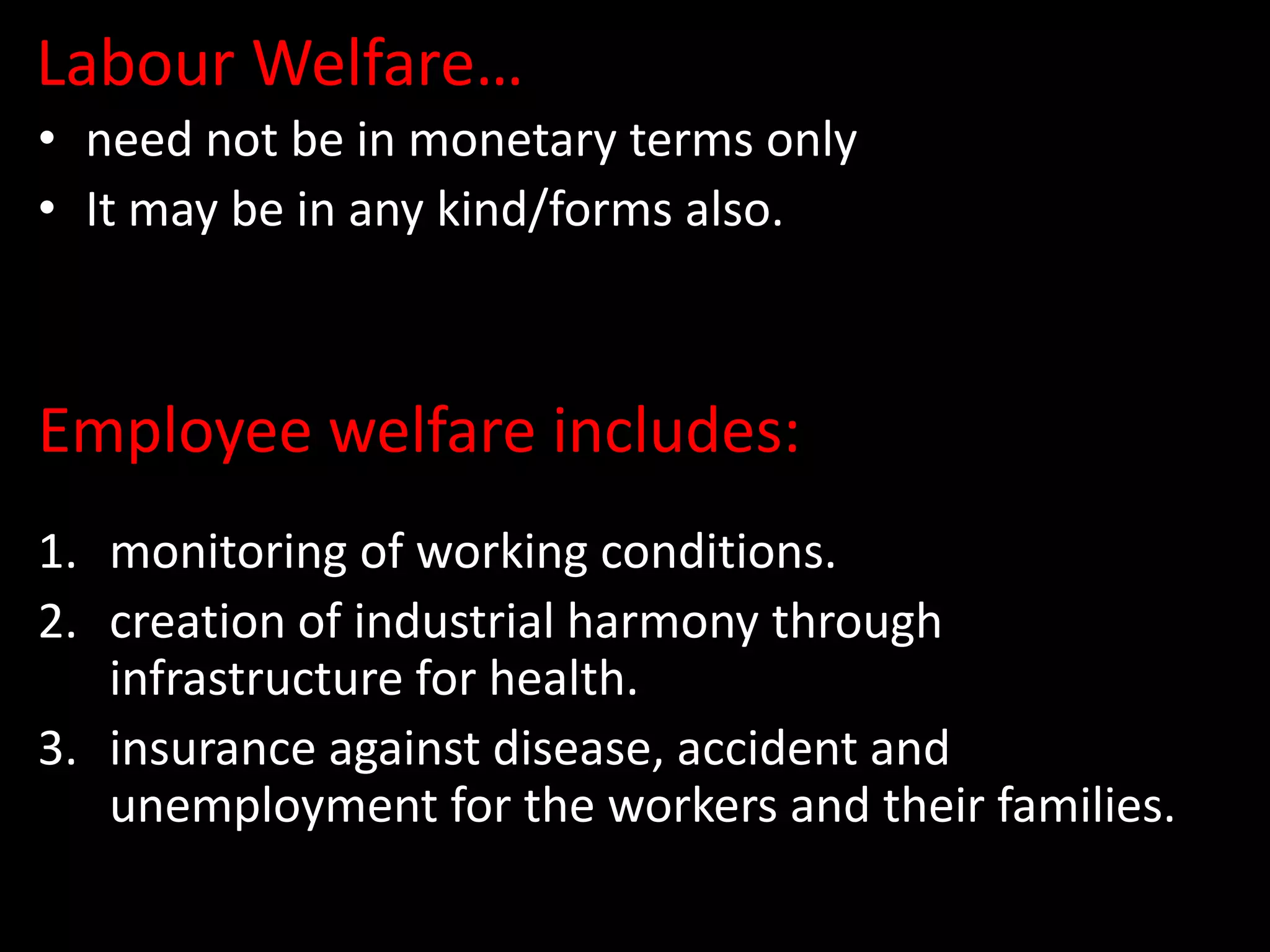 Labour welfare | PPTX