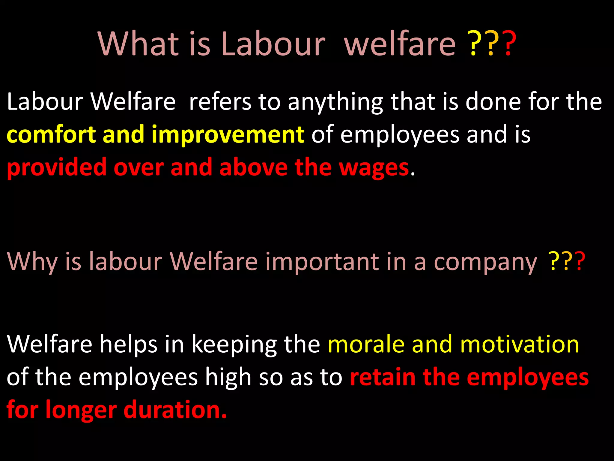 Labour welfare | PPTX