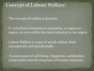 Labour welfare | PPTX