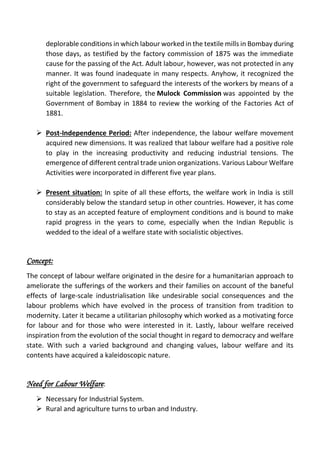Labour welfare | PDF
