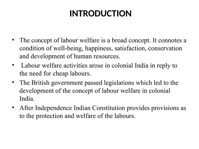 LABOUR WELFARE AND INDIAN CONSTITUTION-shiny.pptx | Adoption and Fostering | Parenting